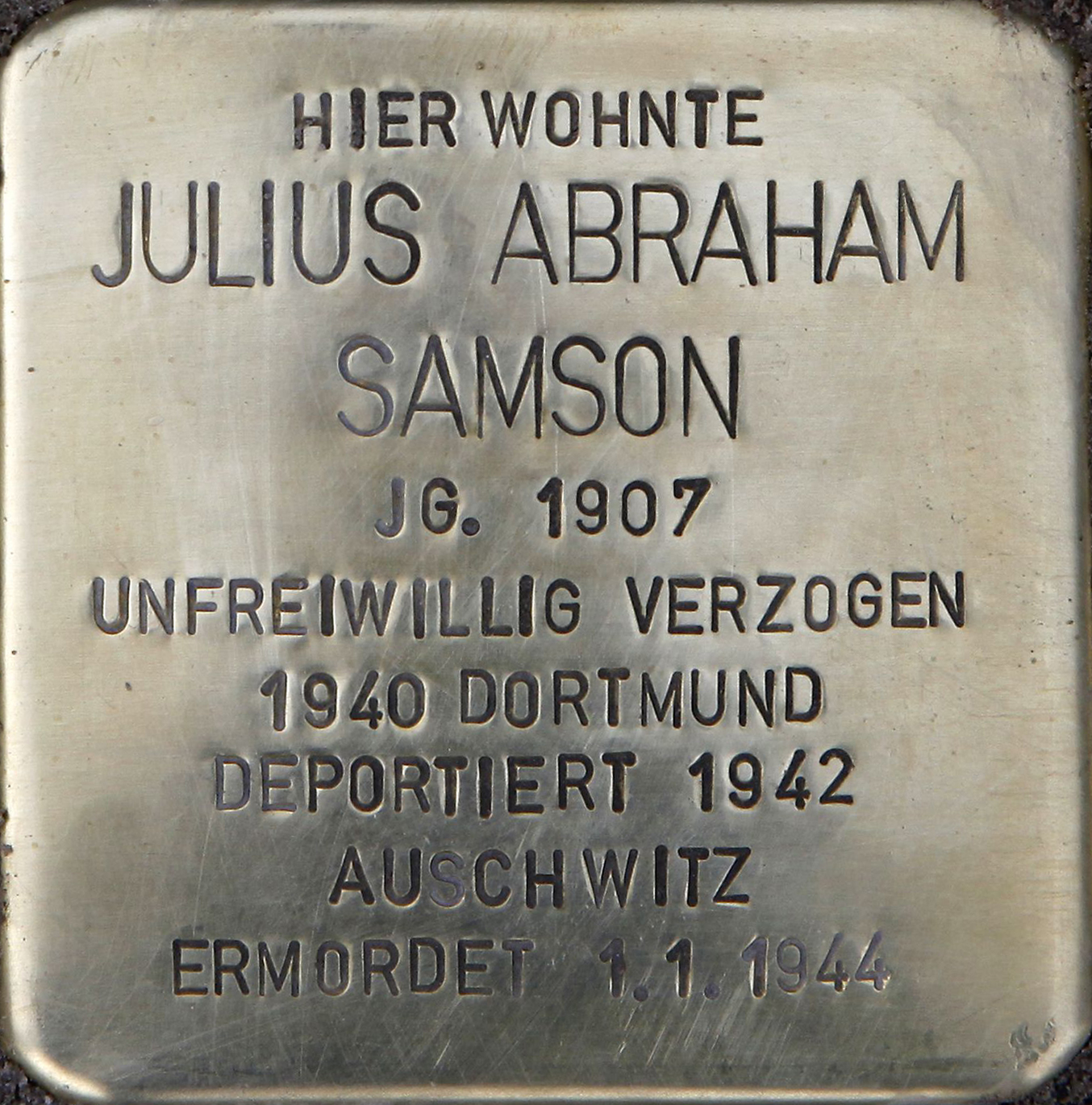 Julius Abraham Samson | Stolpersteine